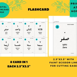 Arabic Number 1-20 Educational Flash Cards | Islamic Wallpaper | Muslim ...