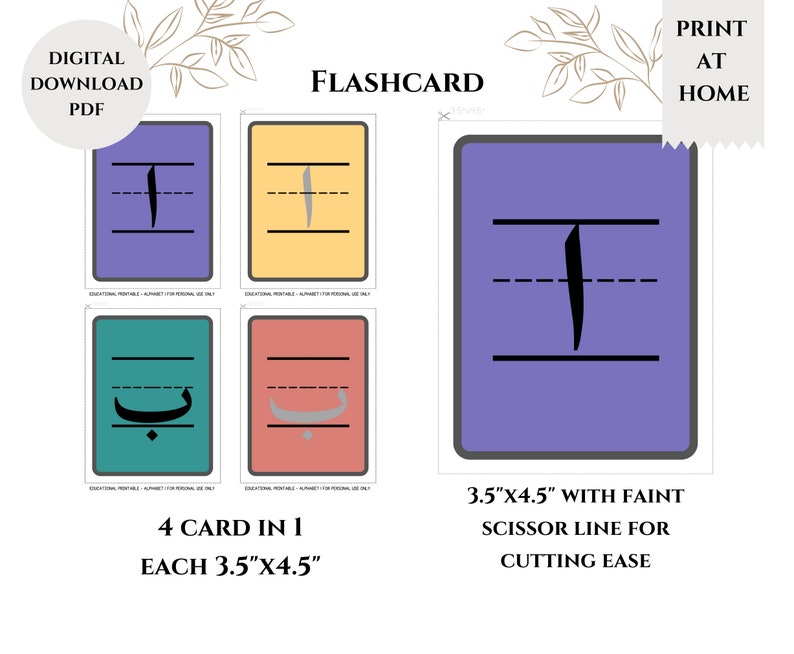 Tracing Arabic Alphabet Educational Flash Cards Pastel - Etsy