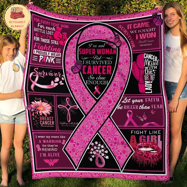 Pink Ribbon Fleece - Etsy