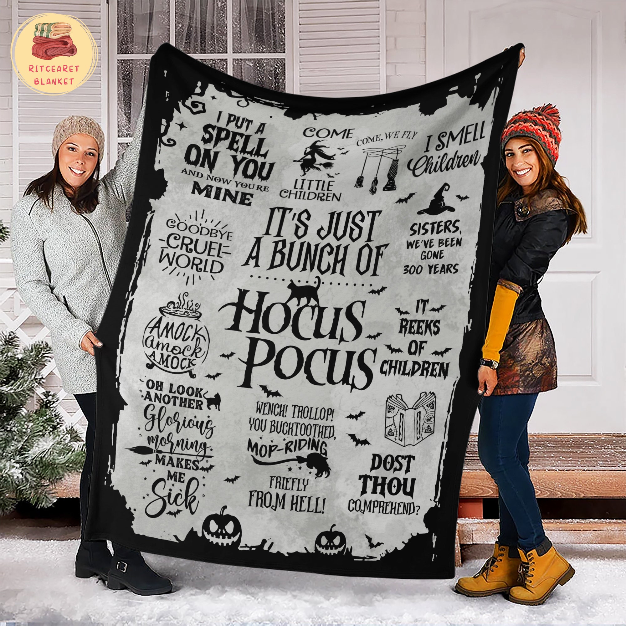 Manta Hocus Pocus, Halloween Hocus Pocus Blanket, Sanderson Sisters ...