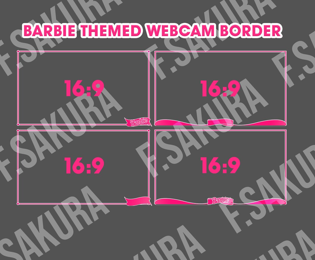 Barbie Themed Frame Webcam Overlay Border Pink - Etsy