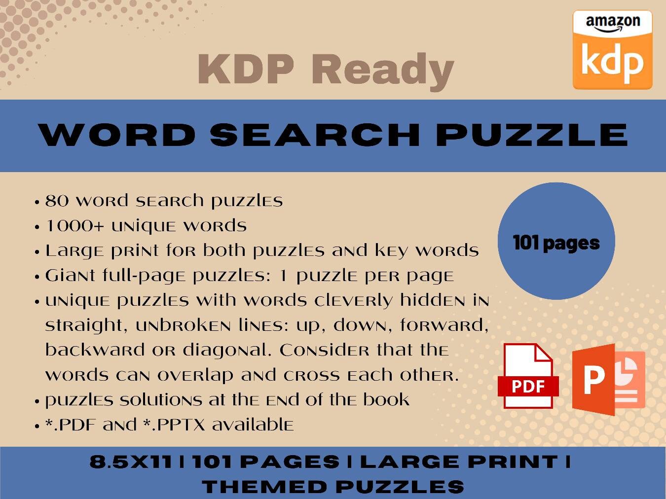 Word Search Puzzles for KDP, Commercial License, KDP Interior ...