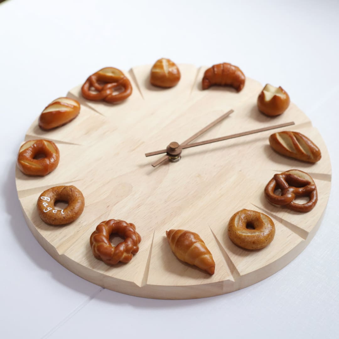 Cute 35cm 30cm Bread Wall Clock for Cafe - Etsy