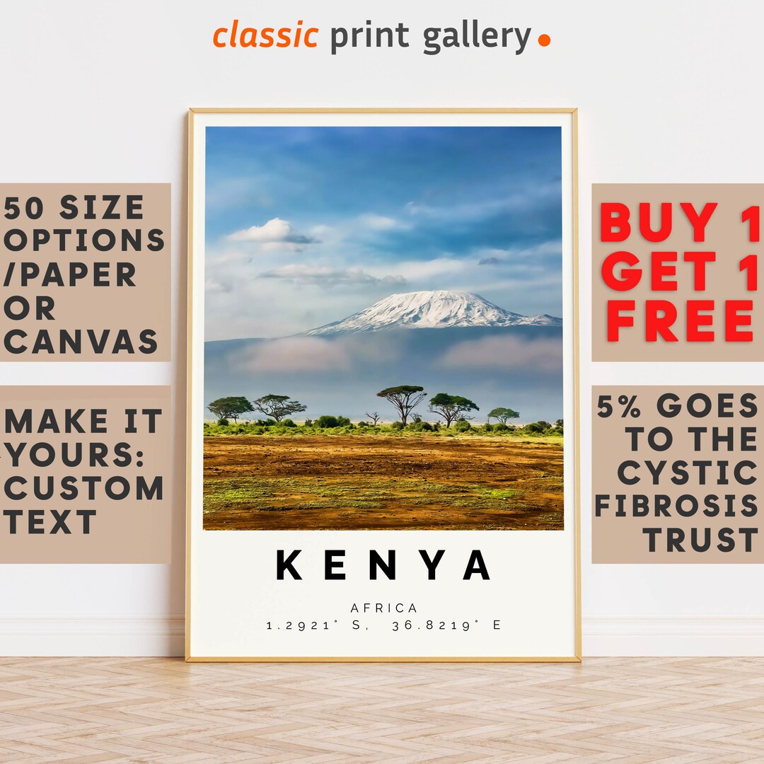 Kenya Poster Colorful Print, Kenya Wall Art, Kenya Photo Decor, Kenya ...