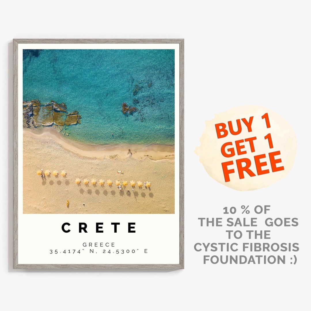 Crete Poster Colorful Print Crete Wall Art Crete Photo - Etsy