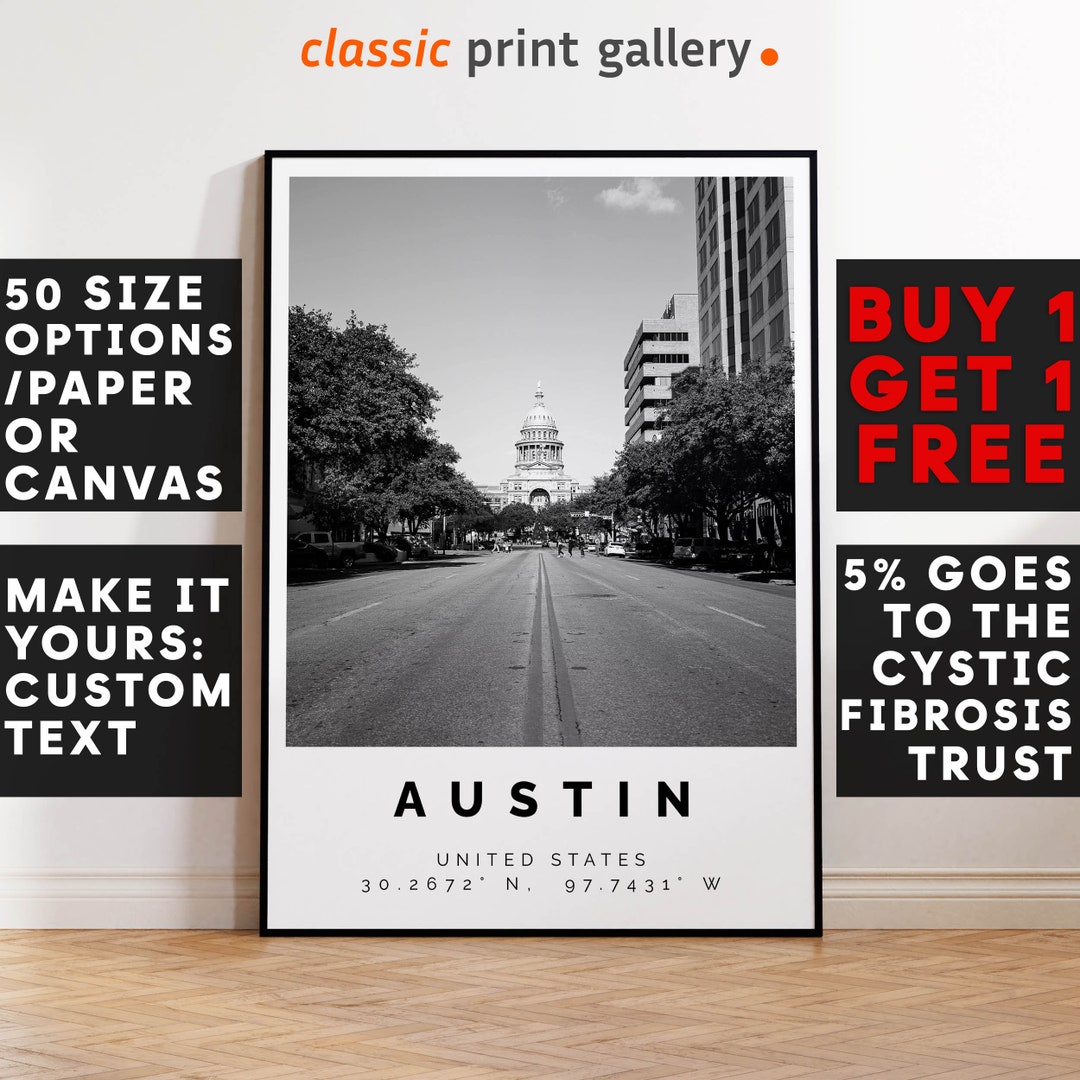 Austin Poster, Austin Print, Austin Photo, Austin Wall Art, Gift Art ...