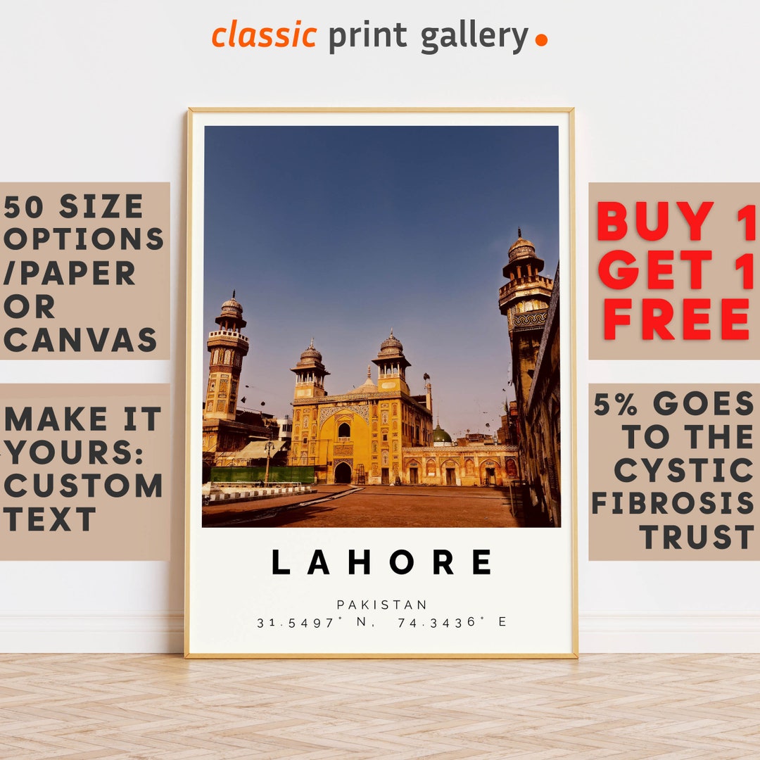 Lahore Poster Colorful Print, Lahore Wall Art, Lahore Photo Decor ...
