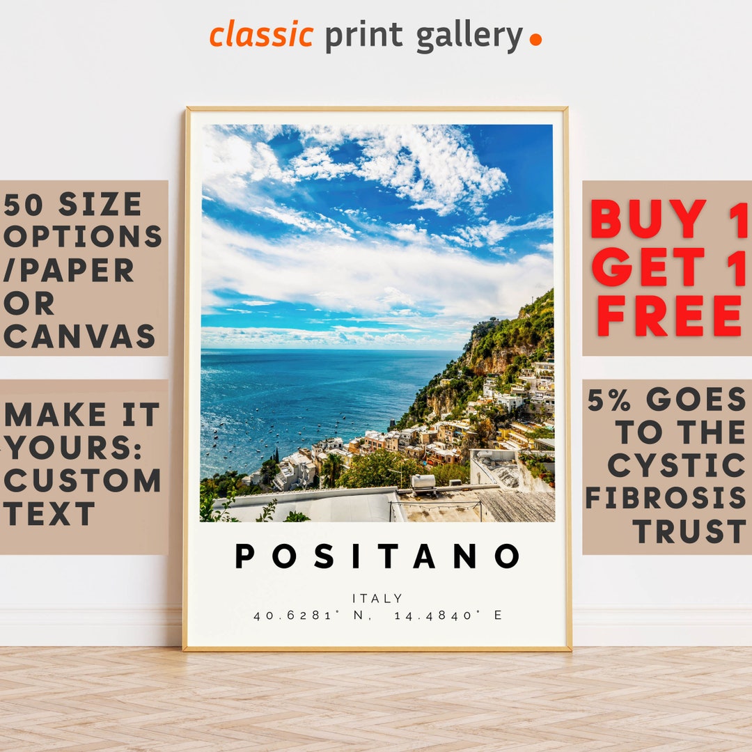 Positano Poster Colorful Print, Positano Wall Art, Positano Photo Decor ...