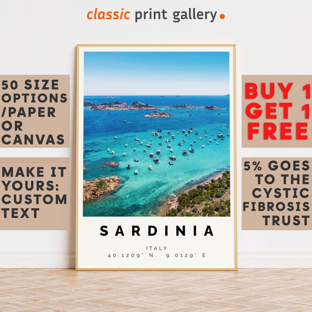 Sardinia Poster Colorful Print, Sardinia Wall Art, Sardinia Photo Decor ...