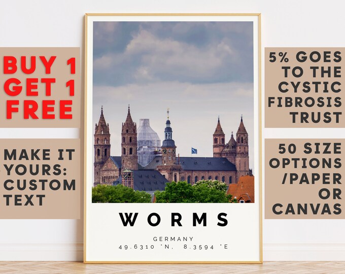Worms Print,worms Wall Art,worms Colorful Poster,personalized Birthday ...