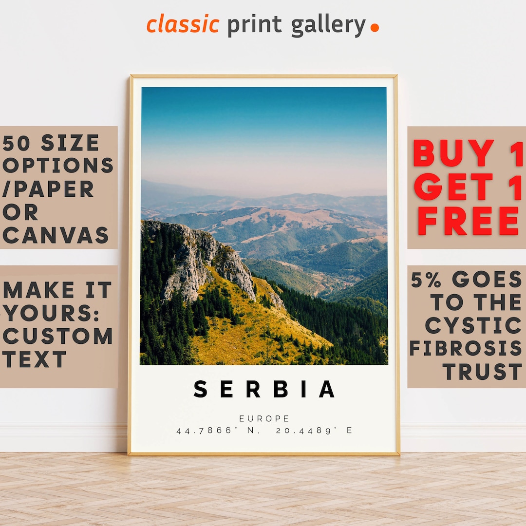 Serbia Poster Colorful Print, Serbia Wall Art, Serbia Photo Decor ...