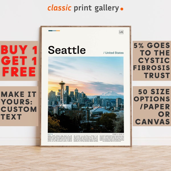 Seattle Wall Art - Etsy