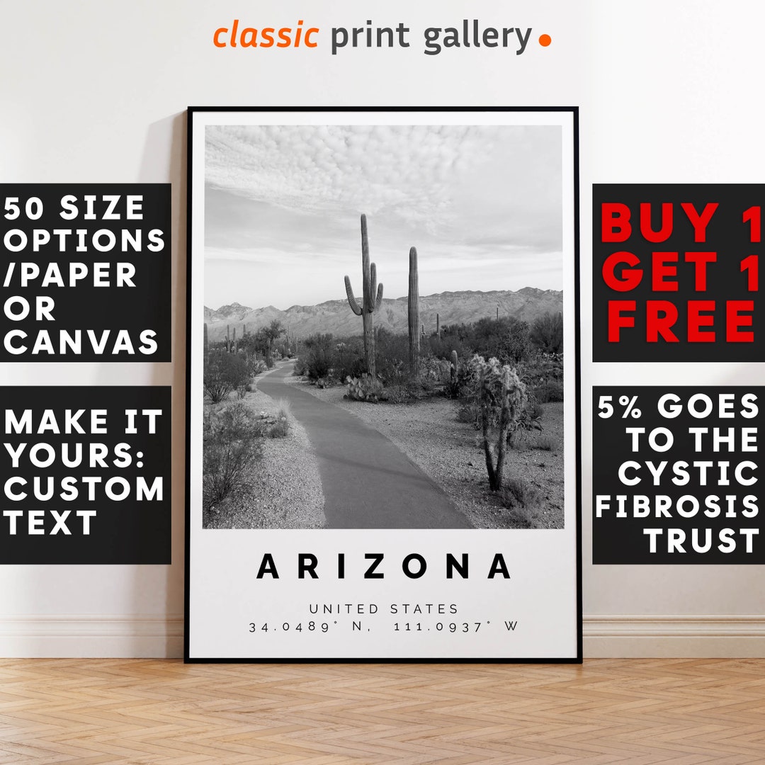 Arizona Print Black and White Photo, Arizona Wall Art, Arizona Travel ...