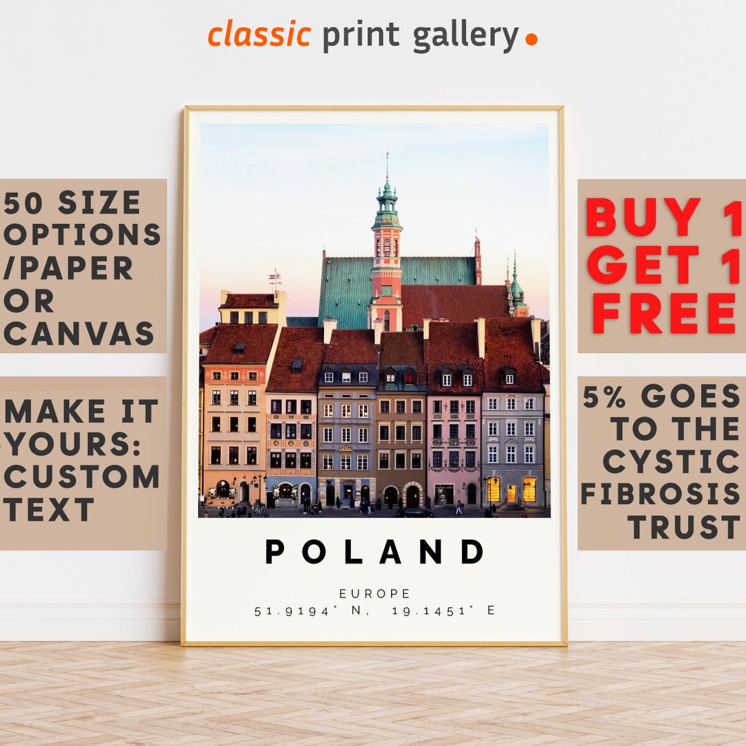 Poland Poster Colorful Print, Poland Wall Art, Poland Photo Decor ...