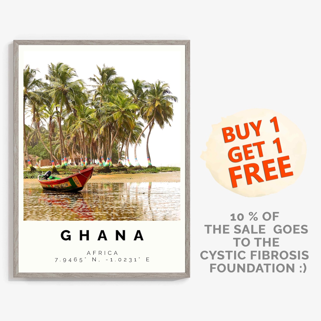 Ghana Poster Colorful Print Ghana Wall Art Ghana Photo - Etsy