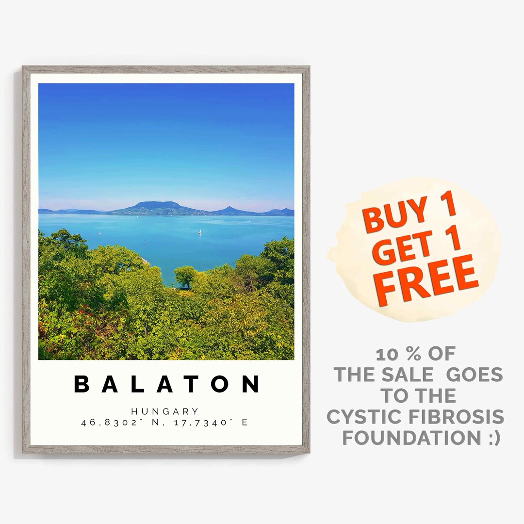 Balaton Poster Colorful Print Balaton Wall Art Balaton Photo - Etsy