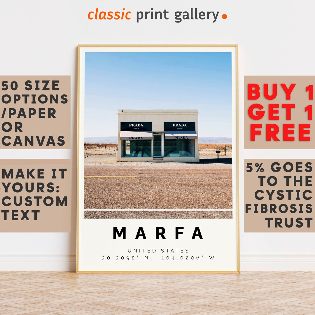 Marfa Poster Colorful Print, Marfa Wall Art, Marfa Photo Decor, Marfa ...