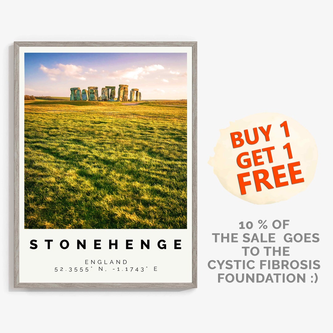 Stonehenge Poster Colorful Print Stonehenge Wall Art - Etsy