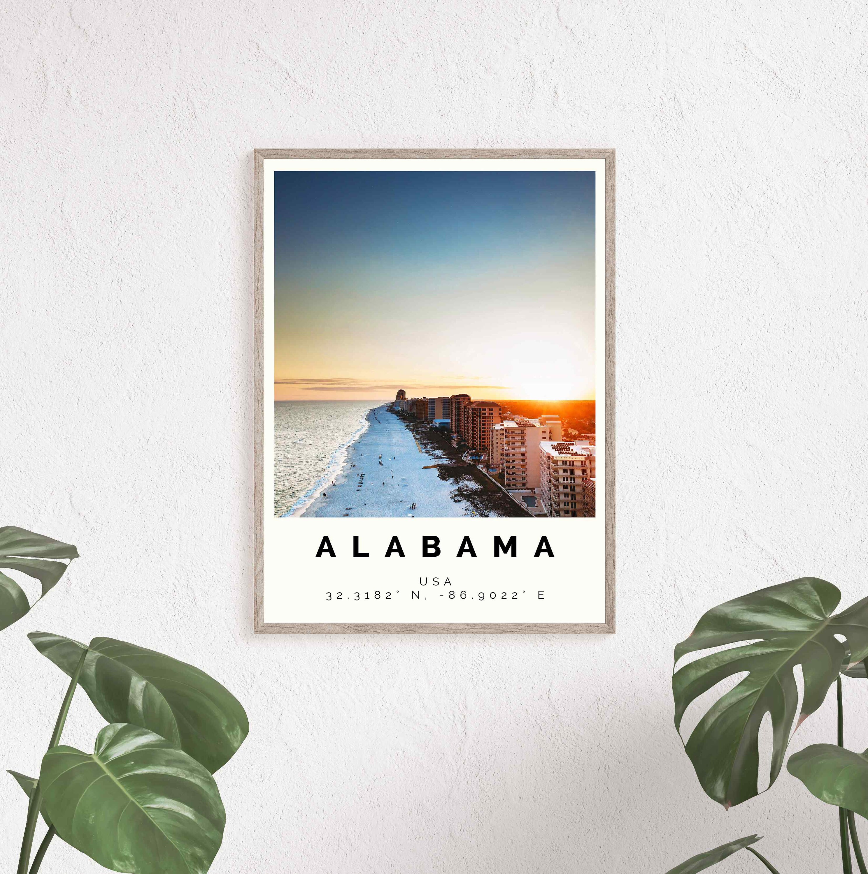 Alabama Poster Colorful Print Alabama Wall Art Alabama Photo - Etsy
