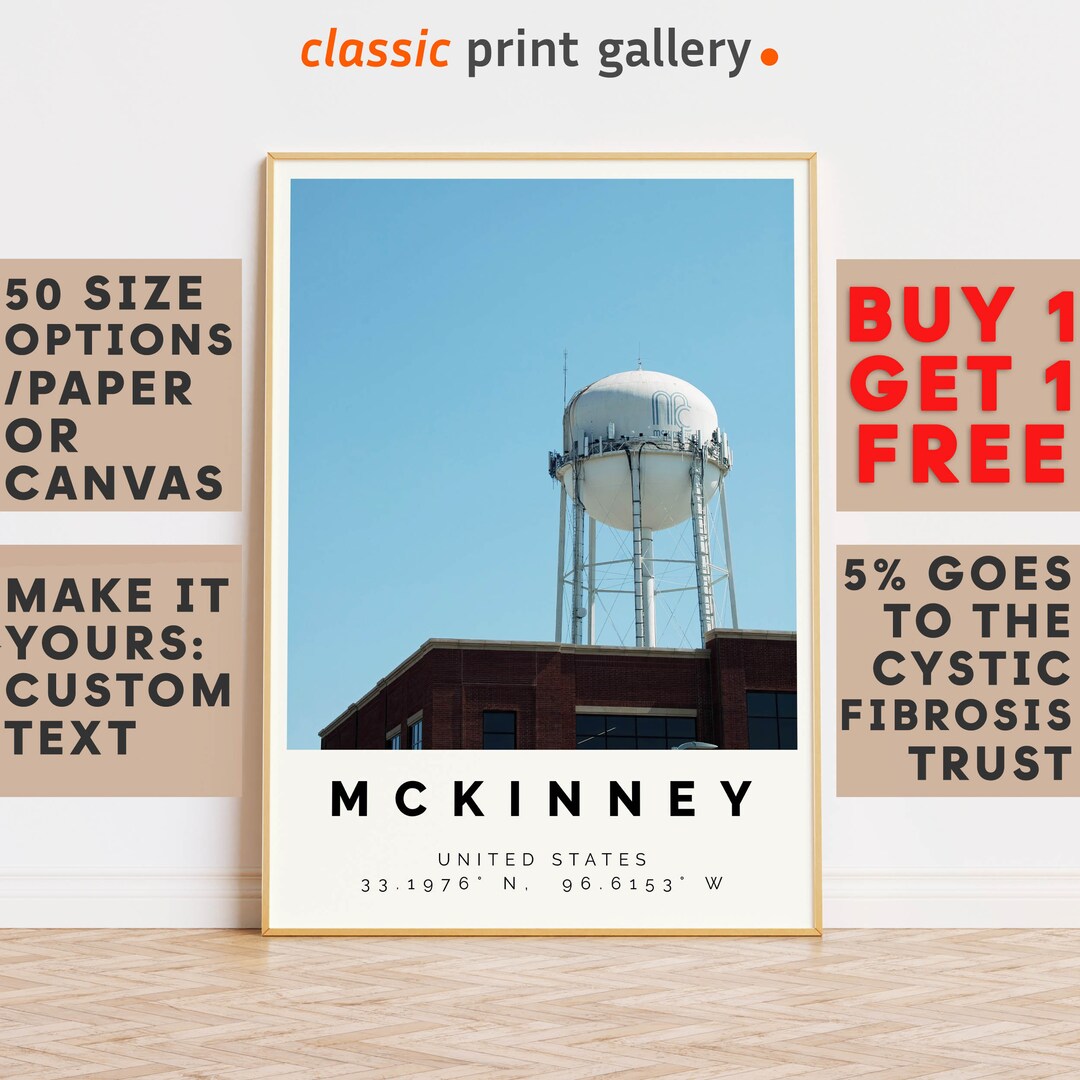 Mckinney Poster Colorful Print, Mckinney Wall Art, Mckinney Photo Decor ...