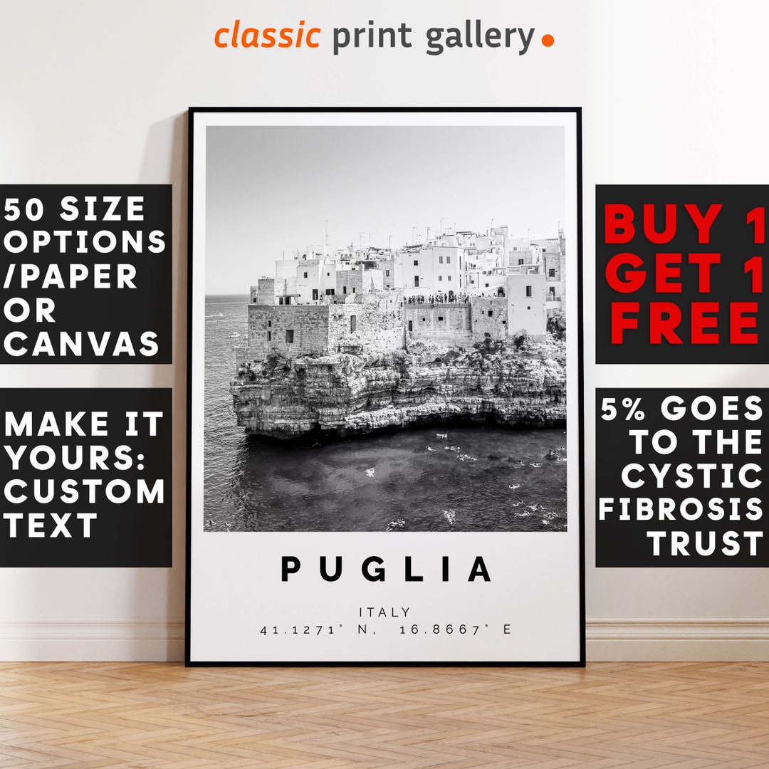Puglia Print Black and White Photo, Puglia Wall Art, Puglia Travel ...