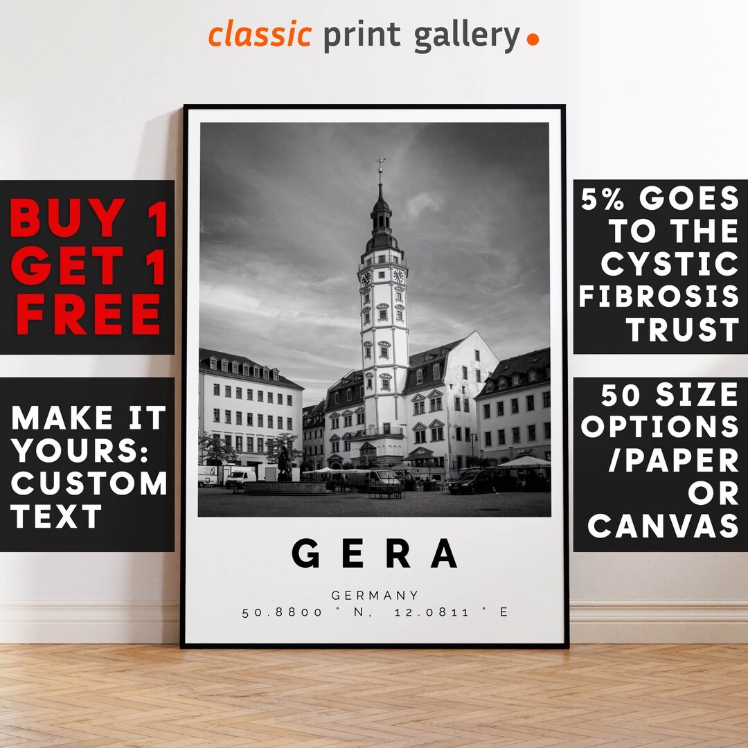 Gera Print,gera Wall Art,gera Black and White Poster,personalized ...