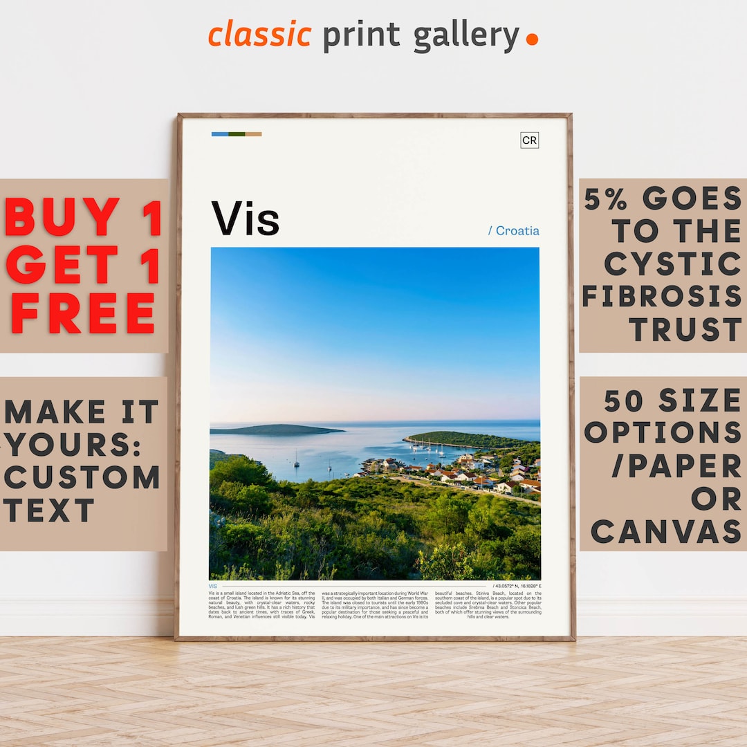 Vis Print, Vis Wall Art, Vis Color Poster With Text, Personalized ...