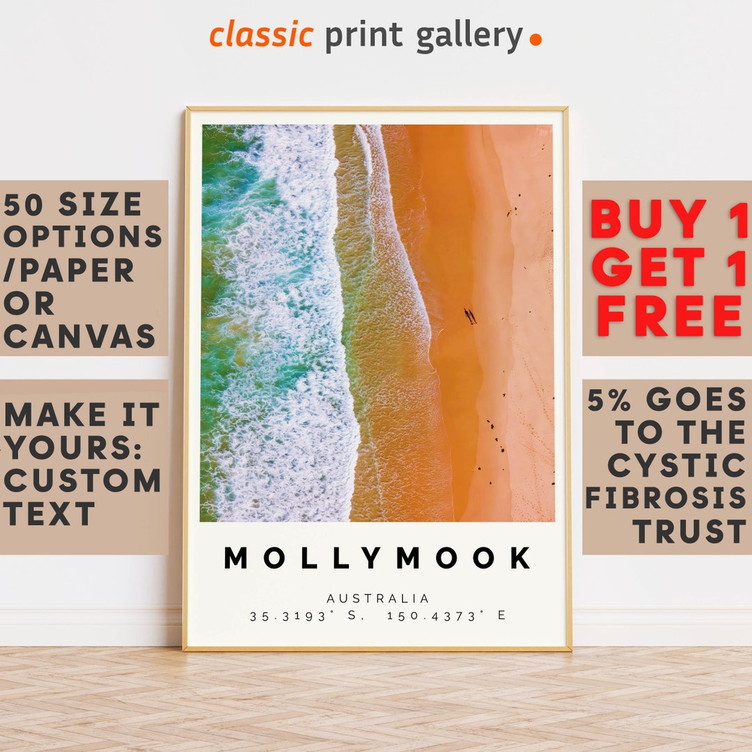 Mollymook Poster Colorful Print, Mollymook Wall Art, Mollymook Photo ...