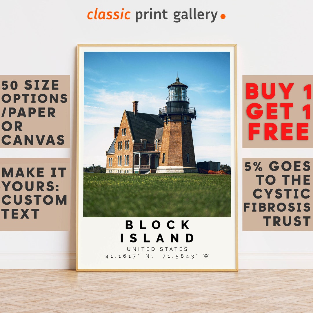 Block Island Poster Colorful Print, Block Island Wall Art, Block Island ...