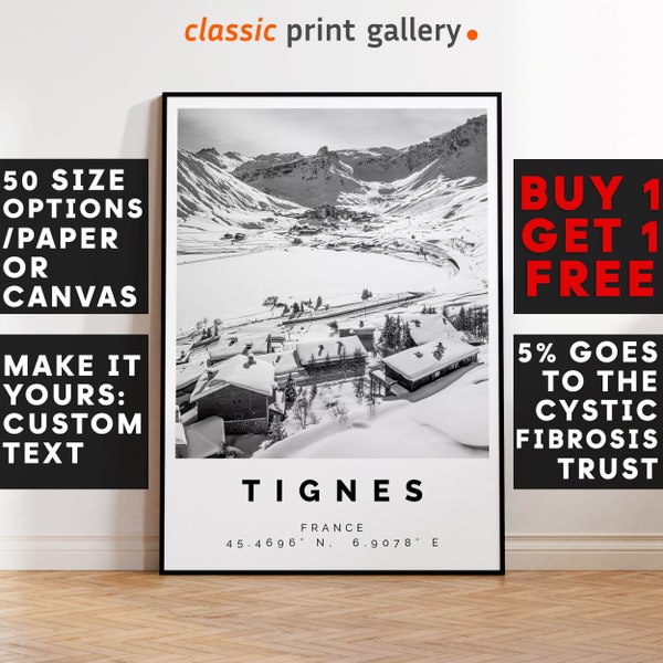 Wall Art Print Tignes - Etsy UK