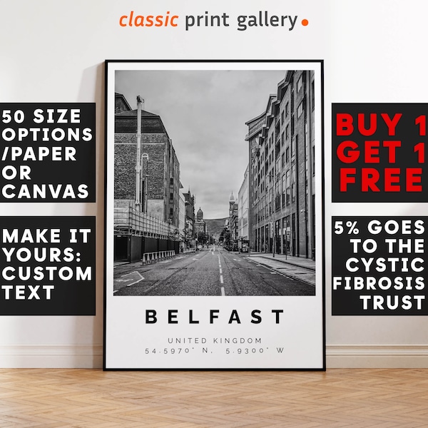 Belfast Poster - Etsy UK
