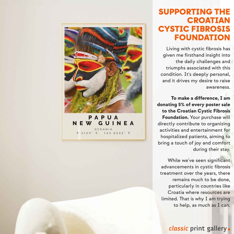 Papua New Guinea Poster Colorful Print, Papua New Guinea Wall Art ...