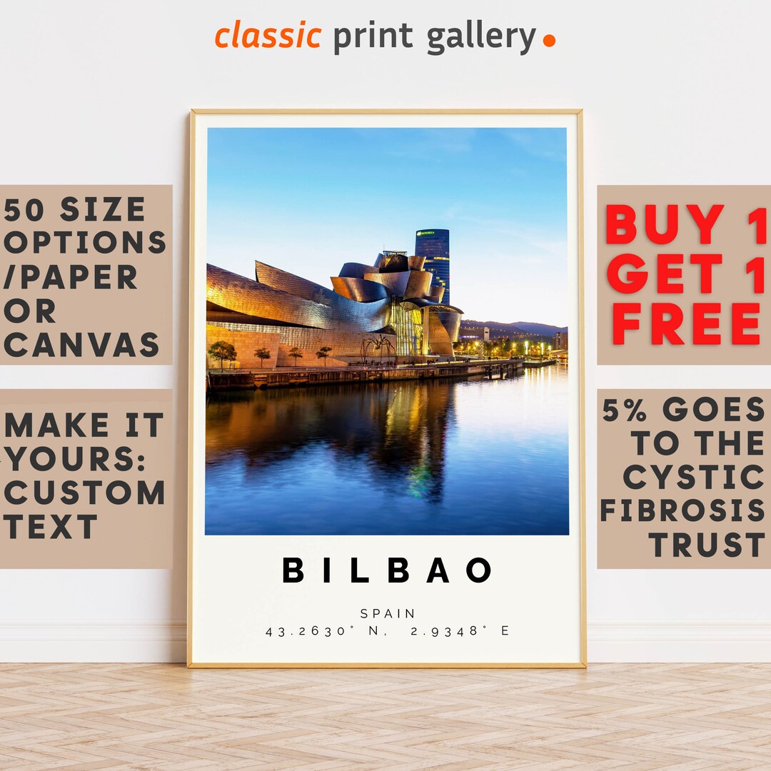 Bilbao Poster Colorful Print, Bilbao Wall Art, Bilbao Photo Decor ...