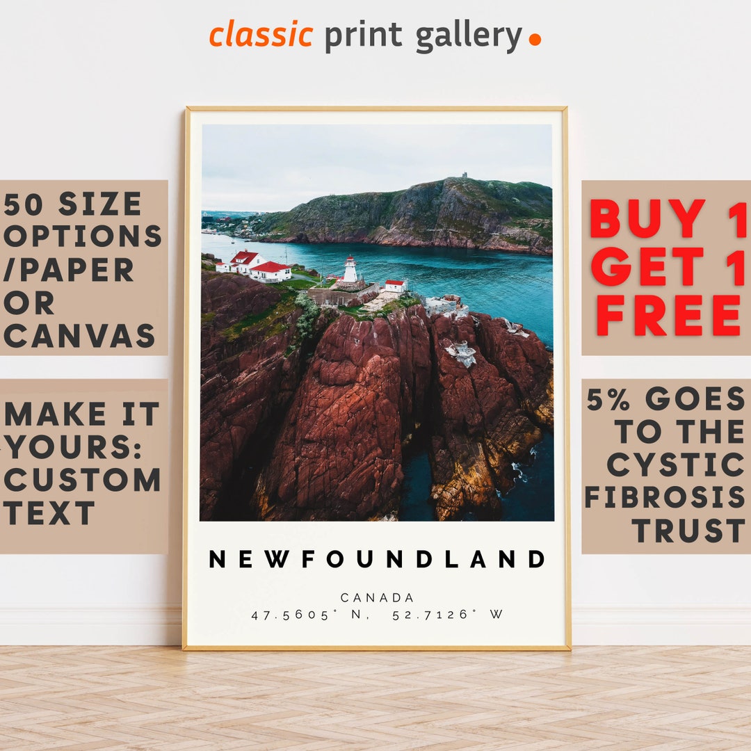 Newfoundland Poster Colorful Print, Newfoundland Wall Art, Newfoundland ...