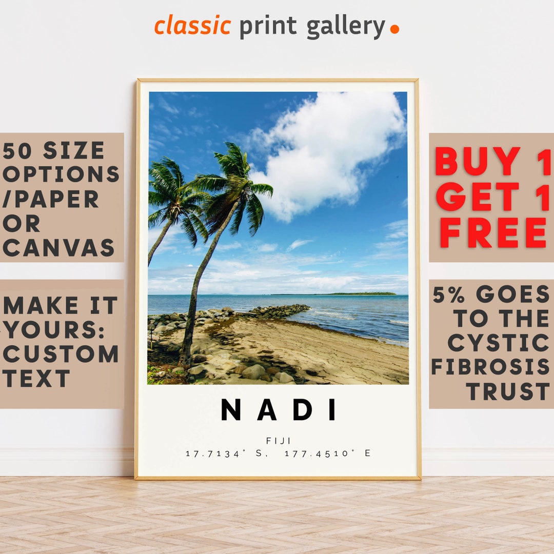 Nadi Poster Colorful Print, Nadi Wall Art, Nadi Photo Decor, Nadi Gift ...