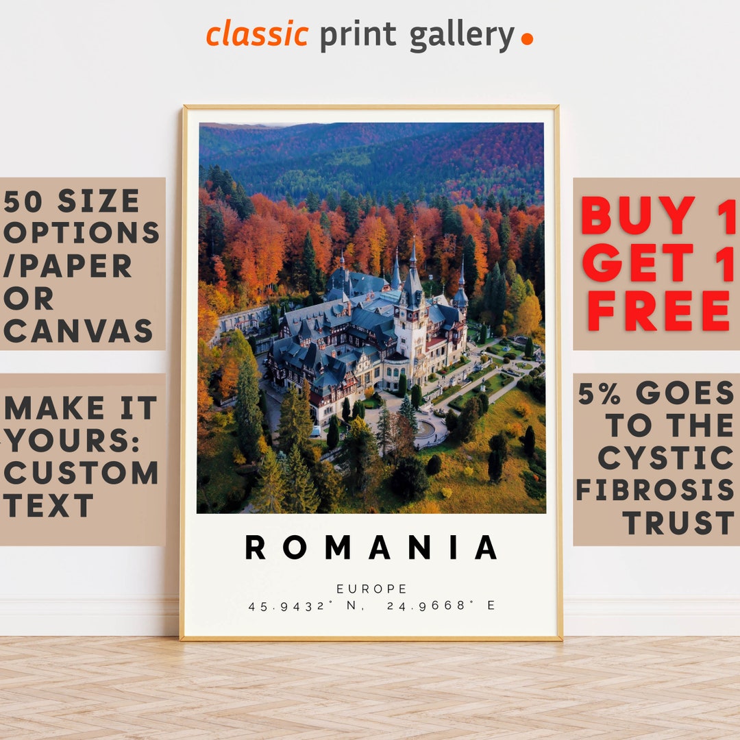 Romania Poster Colorful Print, Romania Wall Art, Romania Photo Decor ...