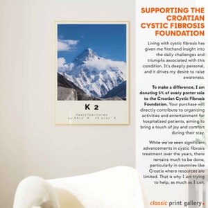 K2 Poster Colorful Print, K2 Wall Art, K2 Photo Decor, K2 Gift Travel ...