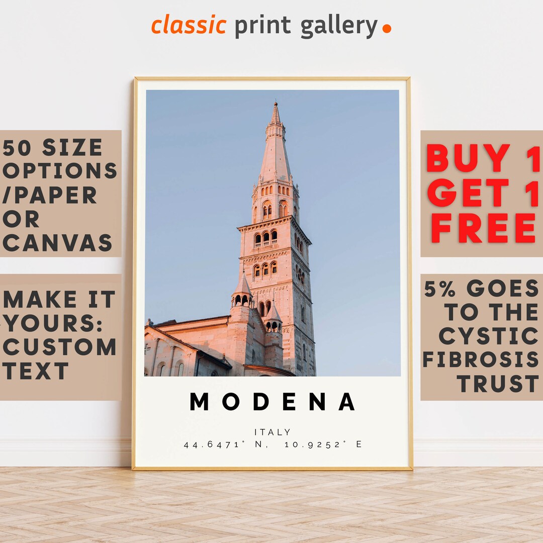 Modena Poster Colorful Print, Modena Wall Art, Modena Photo Decor ...