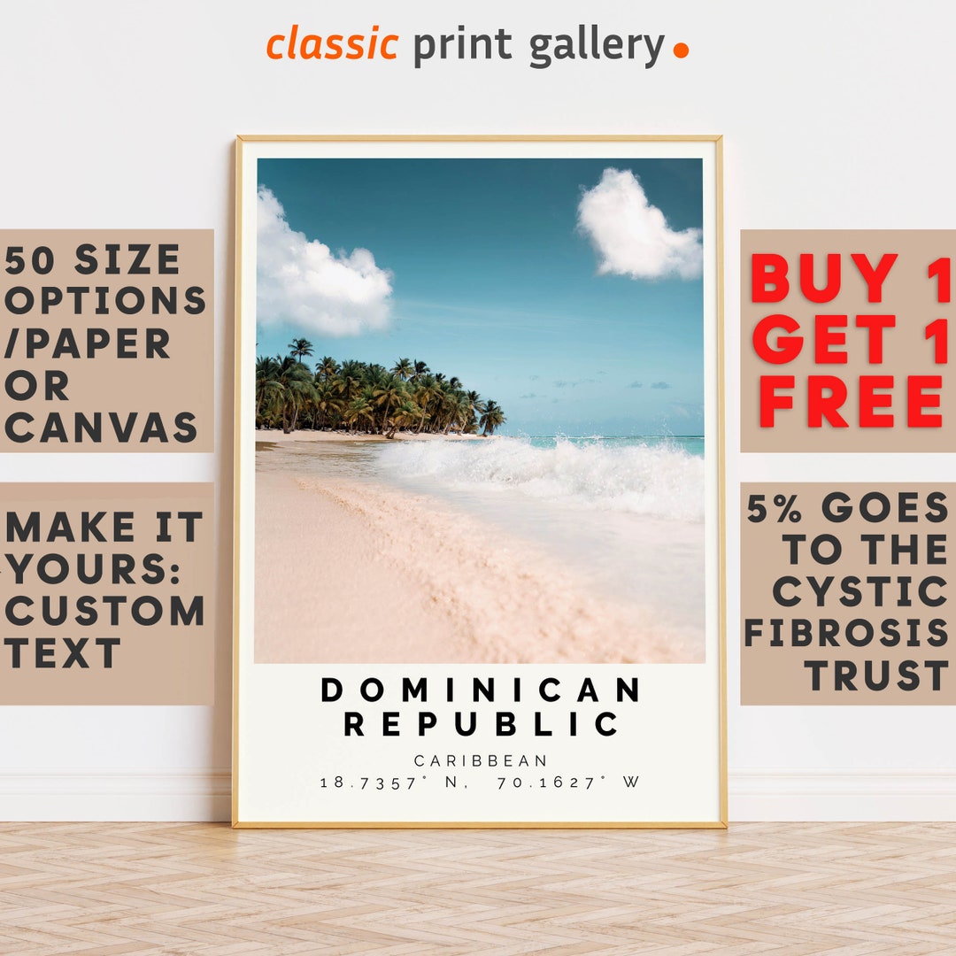 Dominican Republic Poster Colorful Print, Dominican Republic Wall Art ...