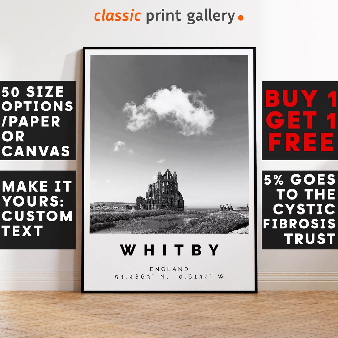 Whitby Print Black and White Photo, Whitby Wall Art, Whitby Travel ...