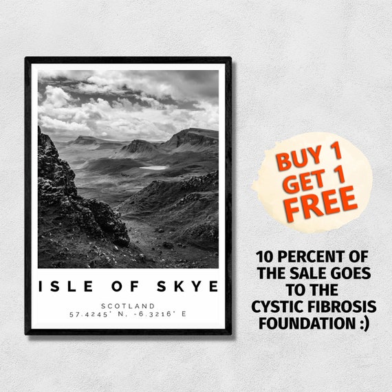 Isle of Skye Print Black and White Photo Isle of Skye Wall - Etsy