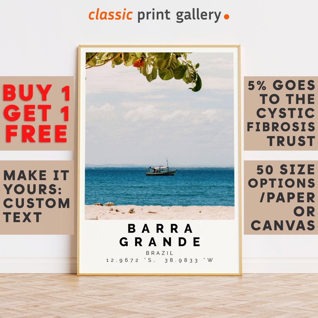 Barra Grande Print,barra Grande Wall Art,barra Grande BW Poster ...