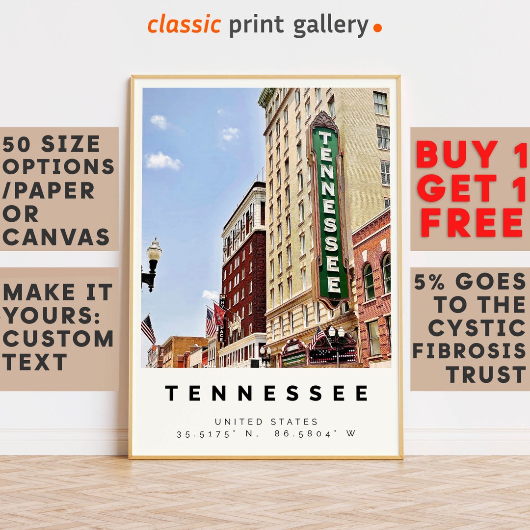 Tennessee Poster Colorful Print, Tennessee Wall Art, Tennessee Photo ...