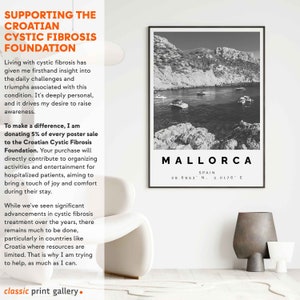 Mallorca Poster Black and White Print, Mallorca Wall Art, Mallorca ...