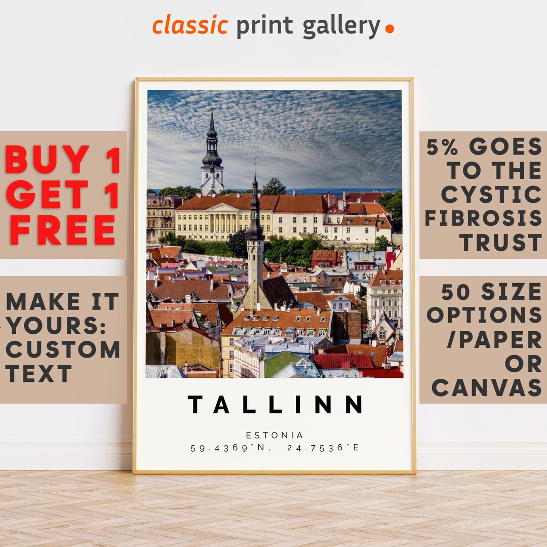 Tallinn Print,Tallinn Wall Art,Tallinn Colorful Poster,Personalized ...