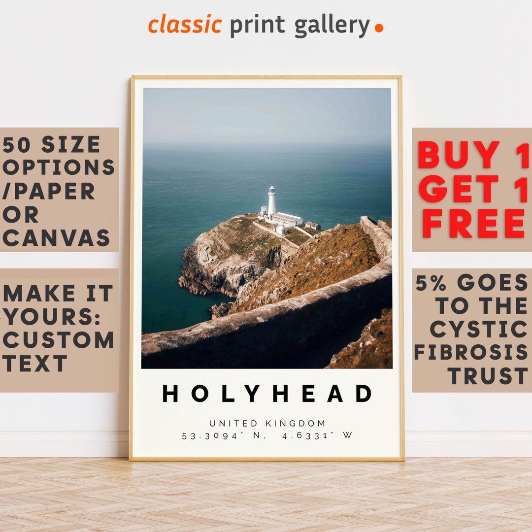 Holyhead Poster Colorful Print, Holyhead Wall Art, Holyhead Photo Decor ...