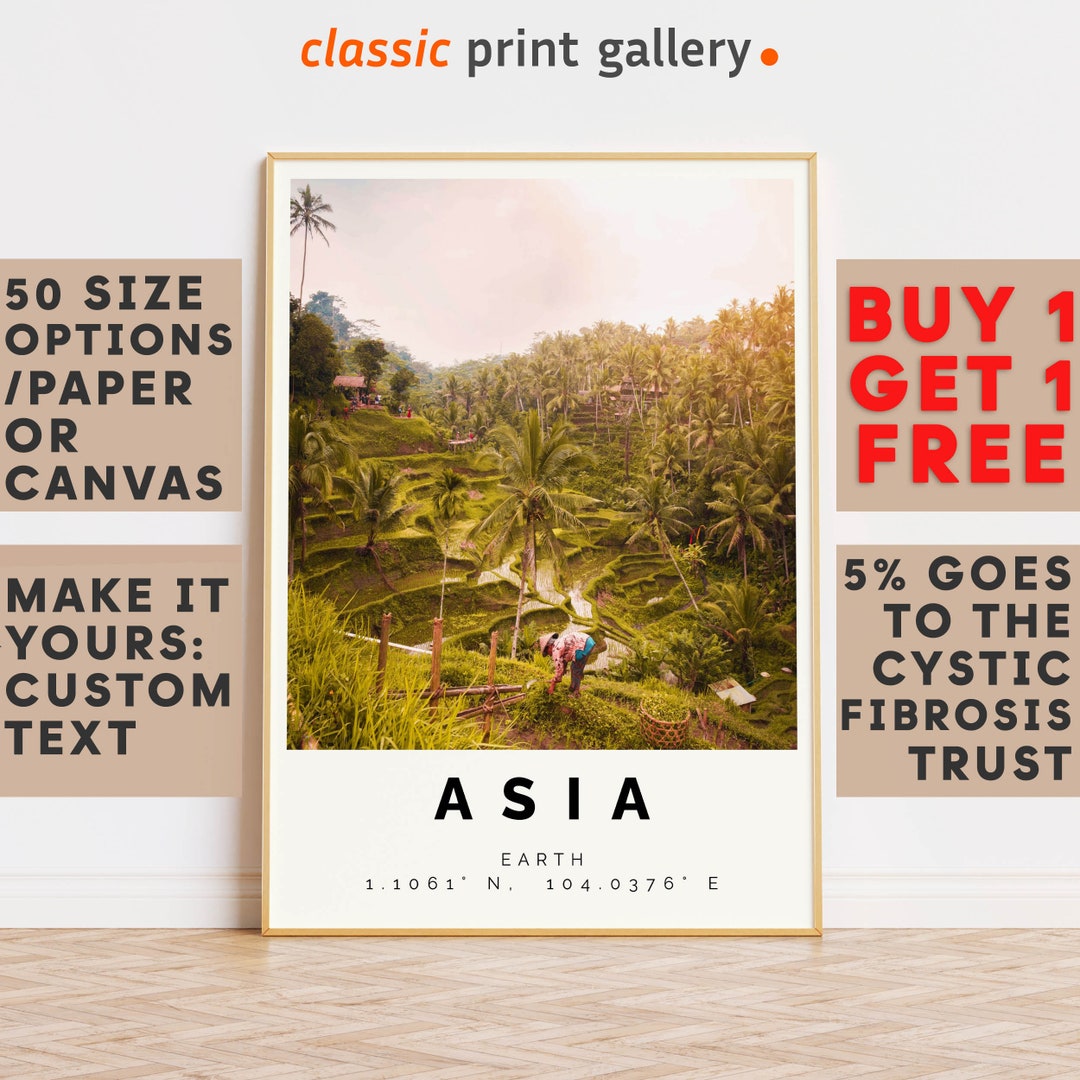 Asia Poster Colorful Print, Asia Wall Art, Asia Photo Decor, Asia Gift ...