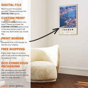 Tromso Poster Colorful Print, Tromso Wall Art, Tromso Photo Decor ...