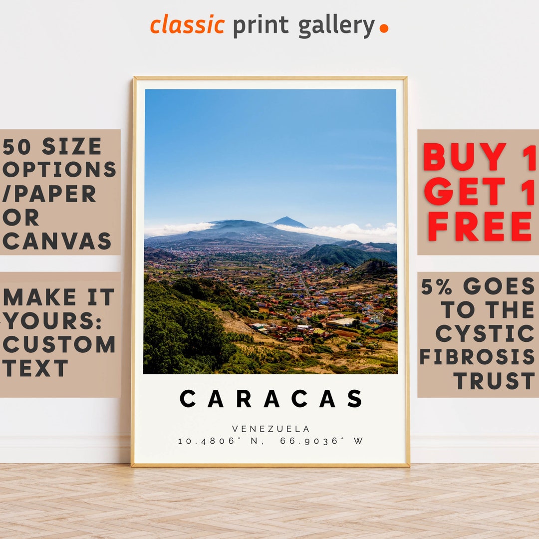 Caracas Poster Colorful Print, Caracas Wall Art, Caracas Photo Decor ...