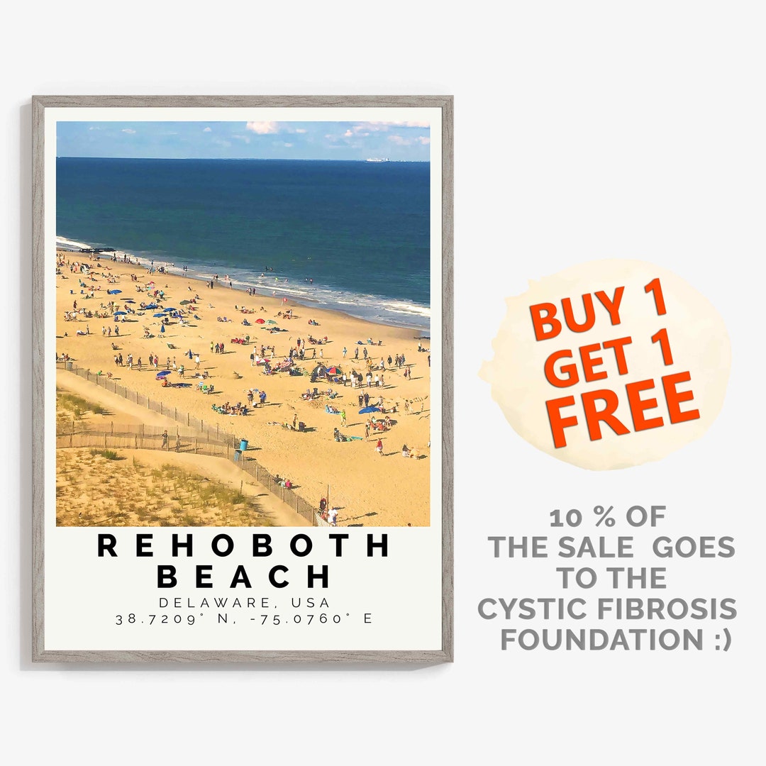 Rehoboth Beach Poster Colorful Print Rehoboth Beach Wall Art - Etsy